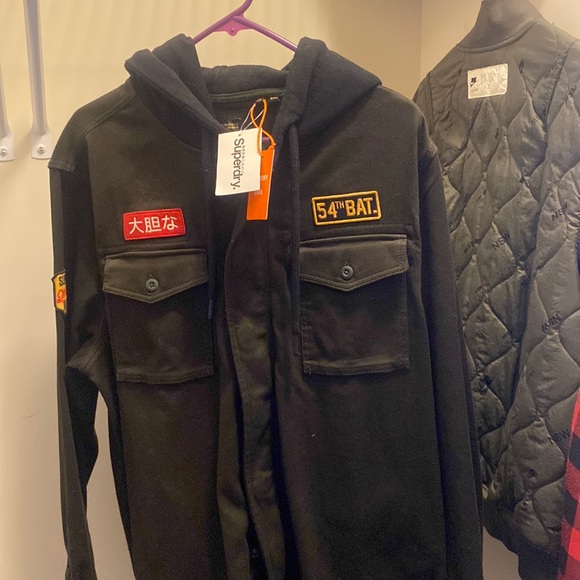 Superdry | Jackets & Coats | Superdry Army Green Hooded Core Military ...